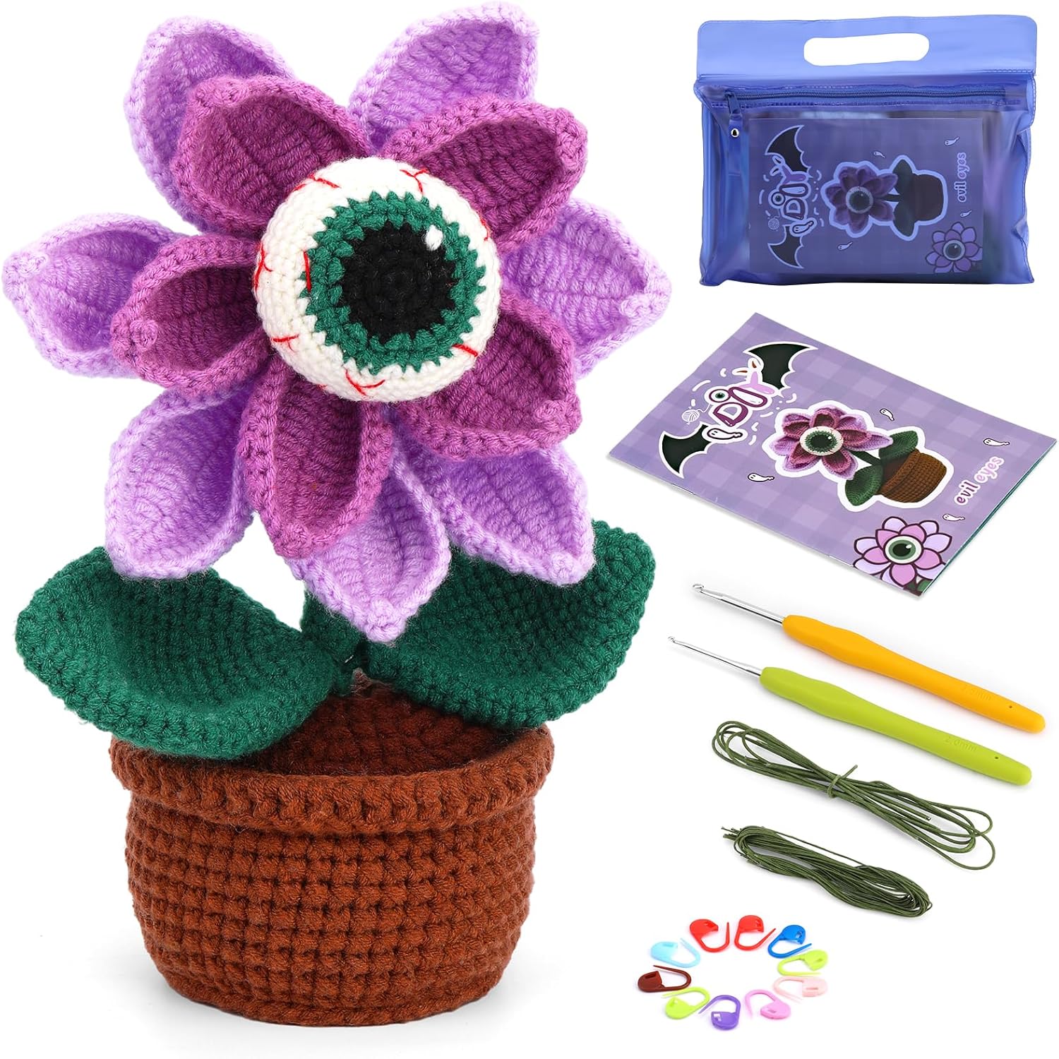 Amazon.com: Yizzvb Crochet Kit for Beginners Complete Crochet Kit for ...