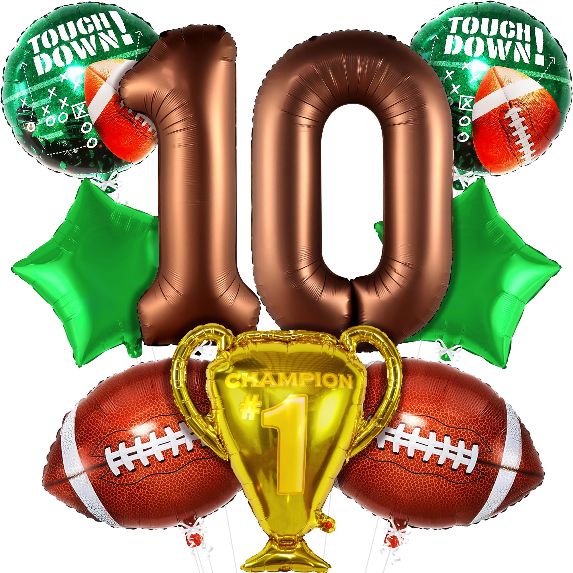 Snapklik.com : 10th Football Birthday Balloons - 40 Inch, Brown 10 ...