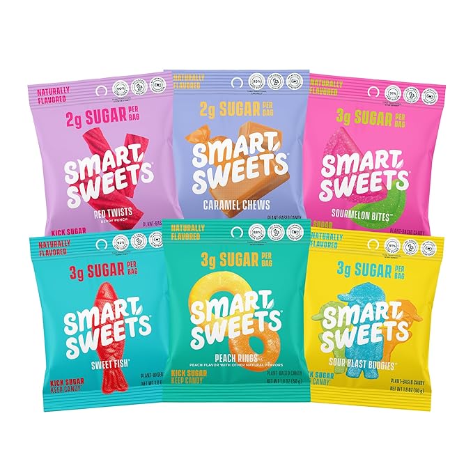 Amazon.com : SmartSweets Variety Pack Sampler, Pack of 6 Individual ...