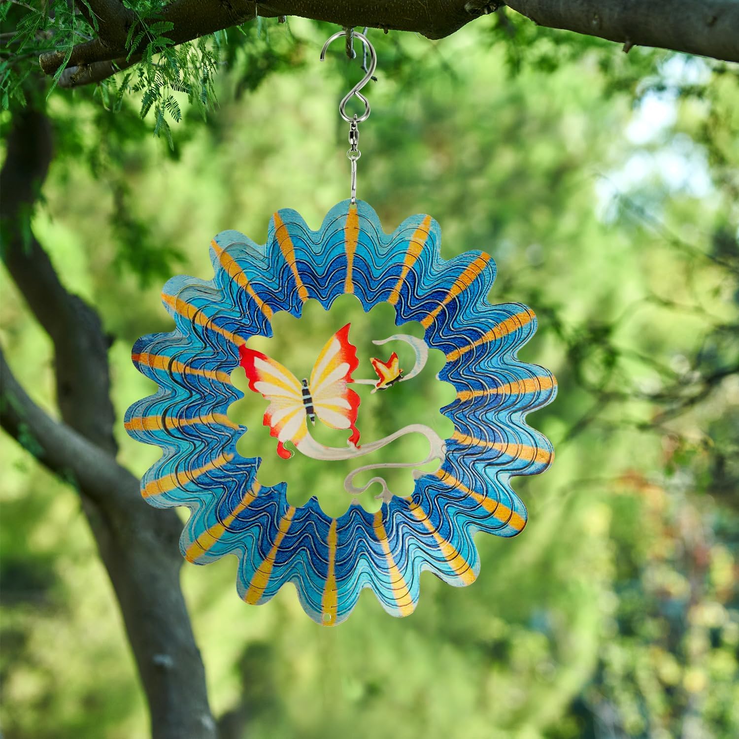 Amazon.com: Butterfly Wind Spinners for Yard and Garden, 7.09x7.09in 3D ...