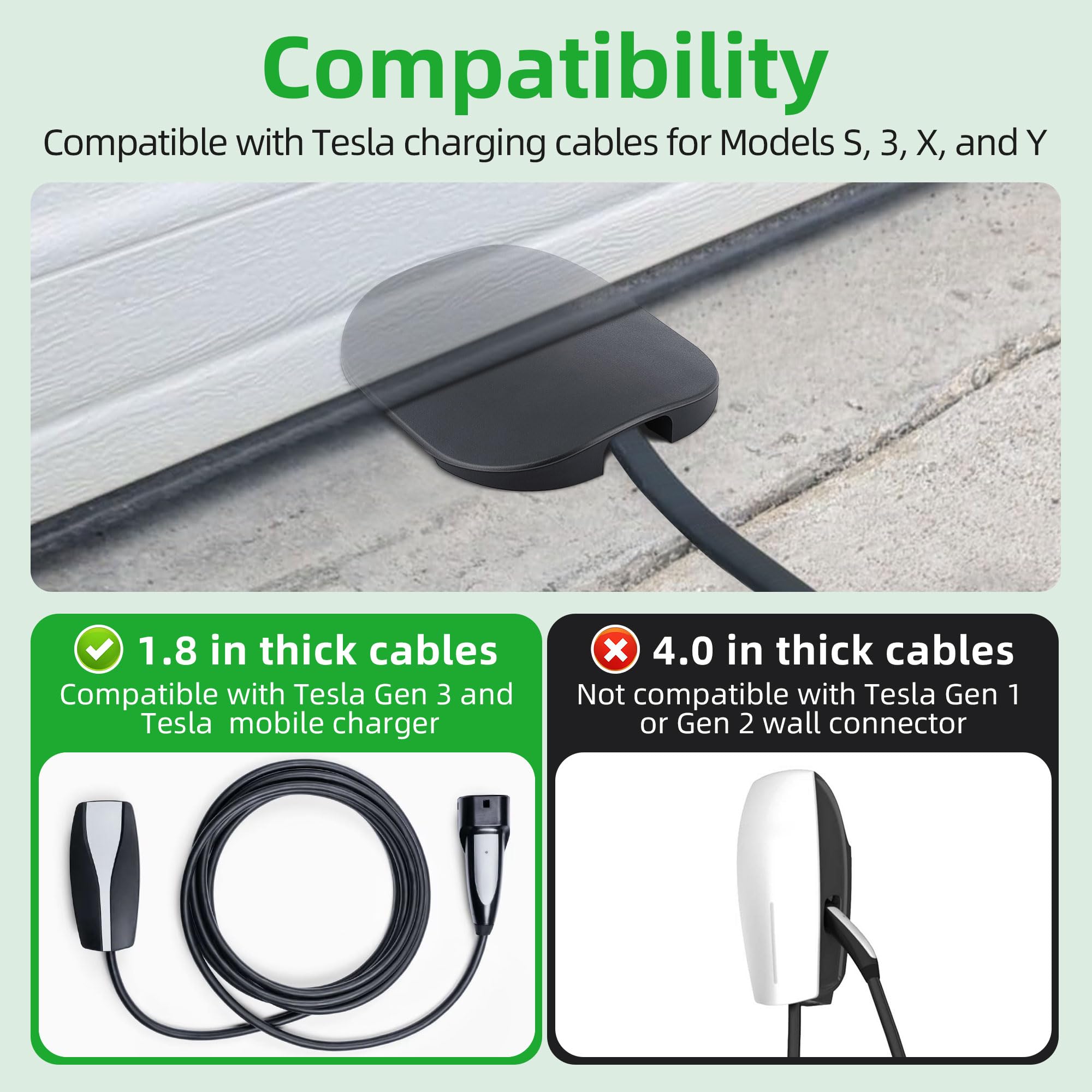 Tesla Charger Protector EV Charger Cable Protector - Heavy-Duty Rubber ...