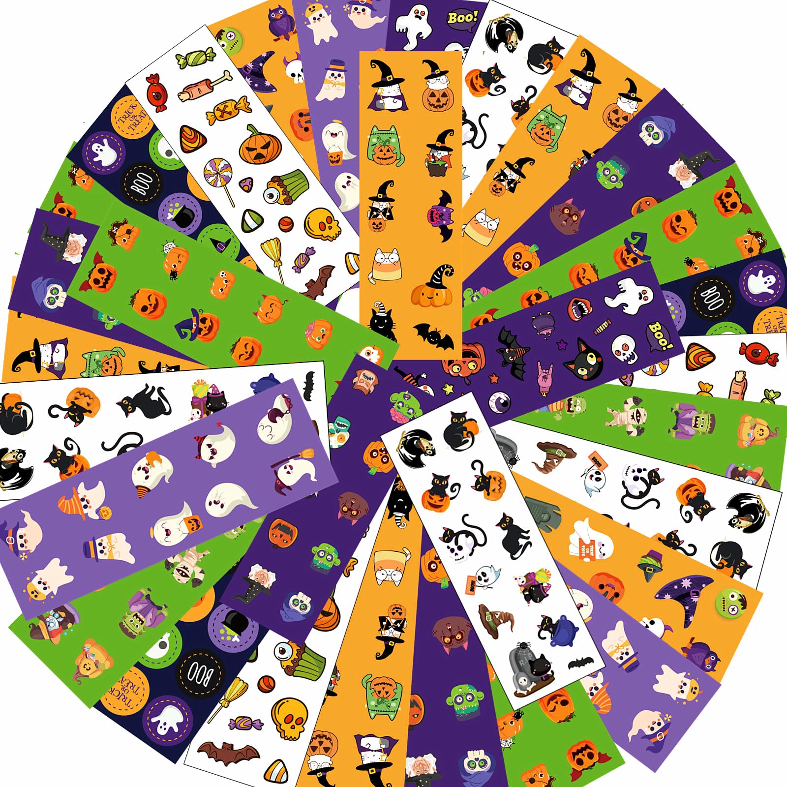 Amazon.com: 100 Sheets Halloween Stickers for Kids, 1200+PCS Cute ...