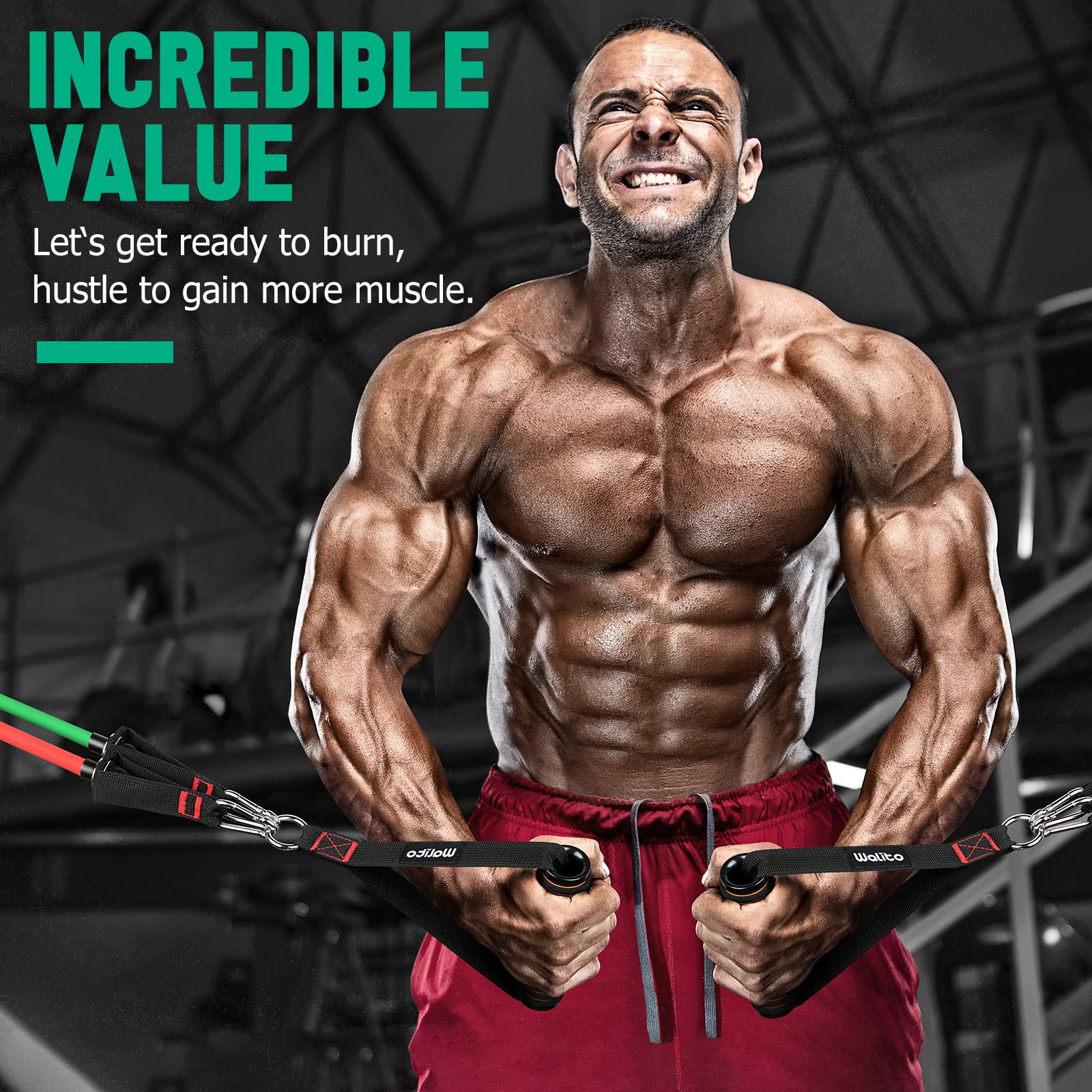 Snapklik.com : WALITO Resistance Bands Set - Exercise Bands