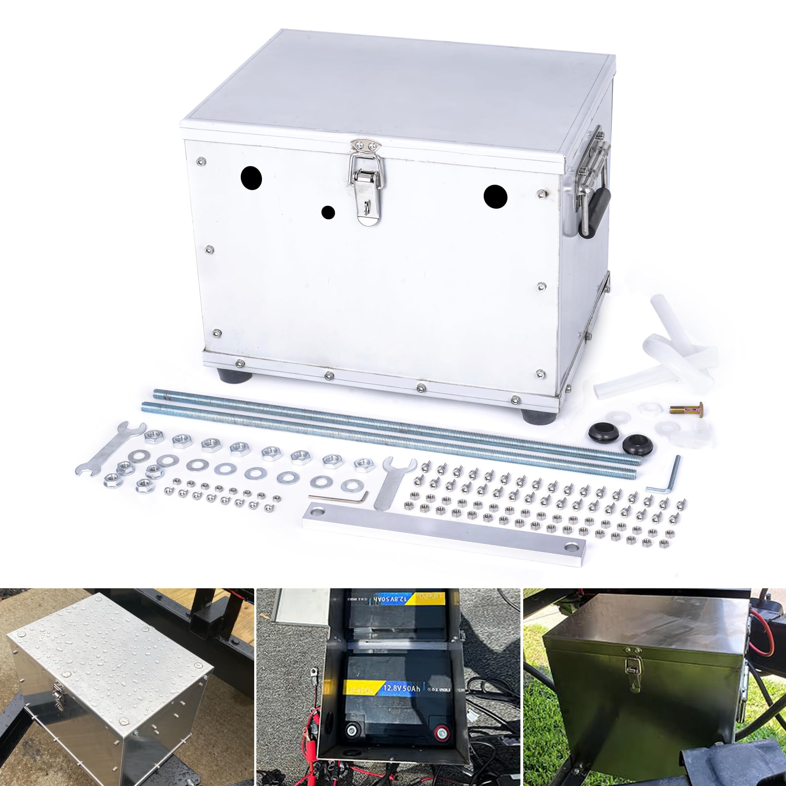 Amazon.com: CNRAQR Battery Box Relocation Kit Aluminum Universal Trunk ...