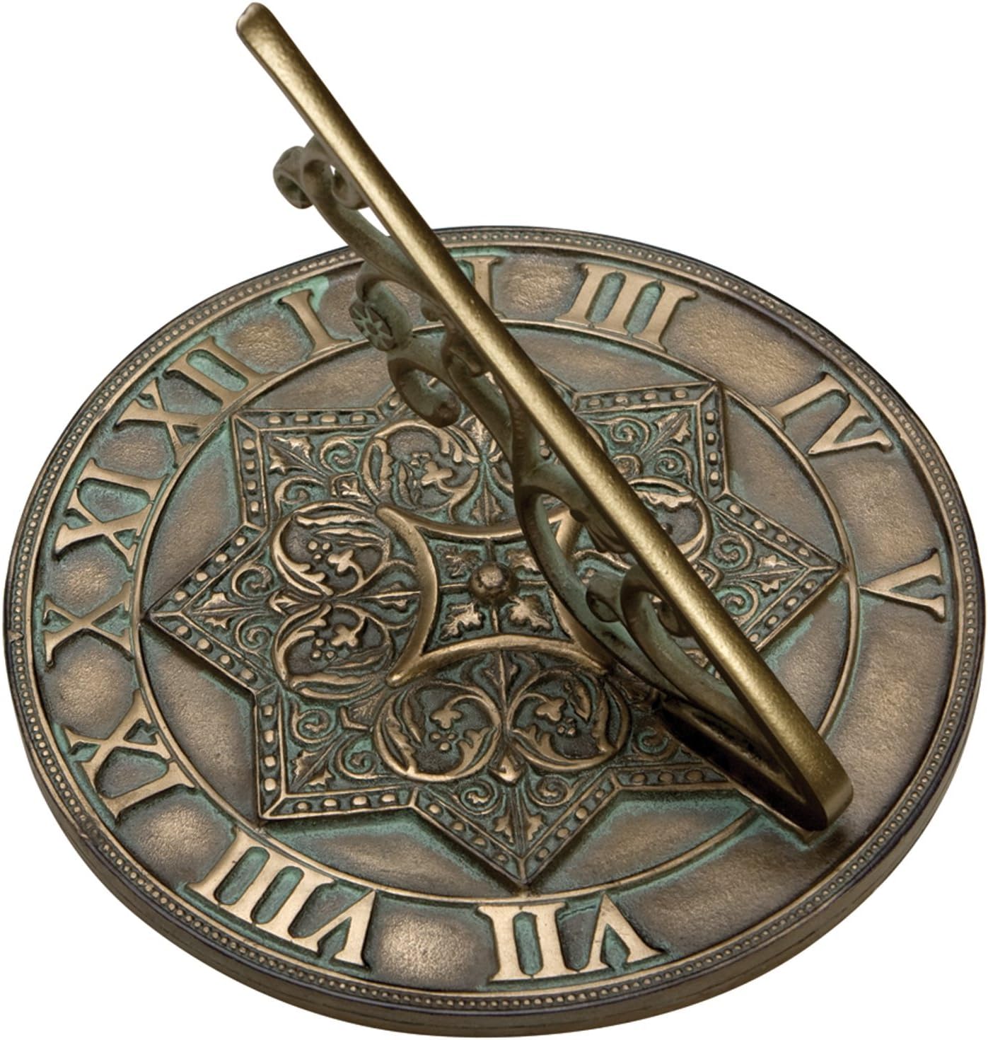 Rome 2449 Bronze Gothic Sundial, Cold Cast Bronze Sundial, 8.25-Inch ...