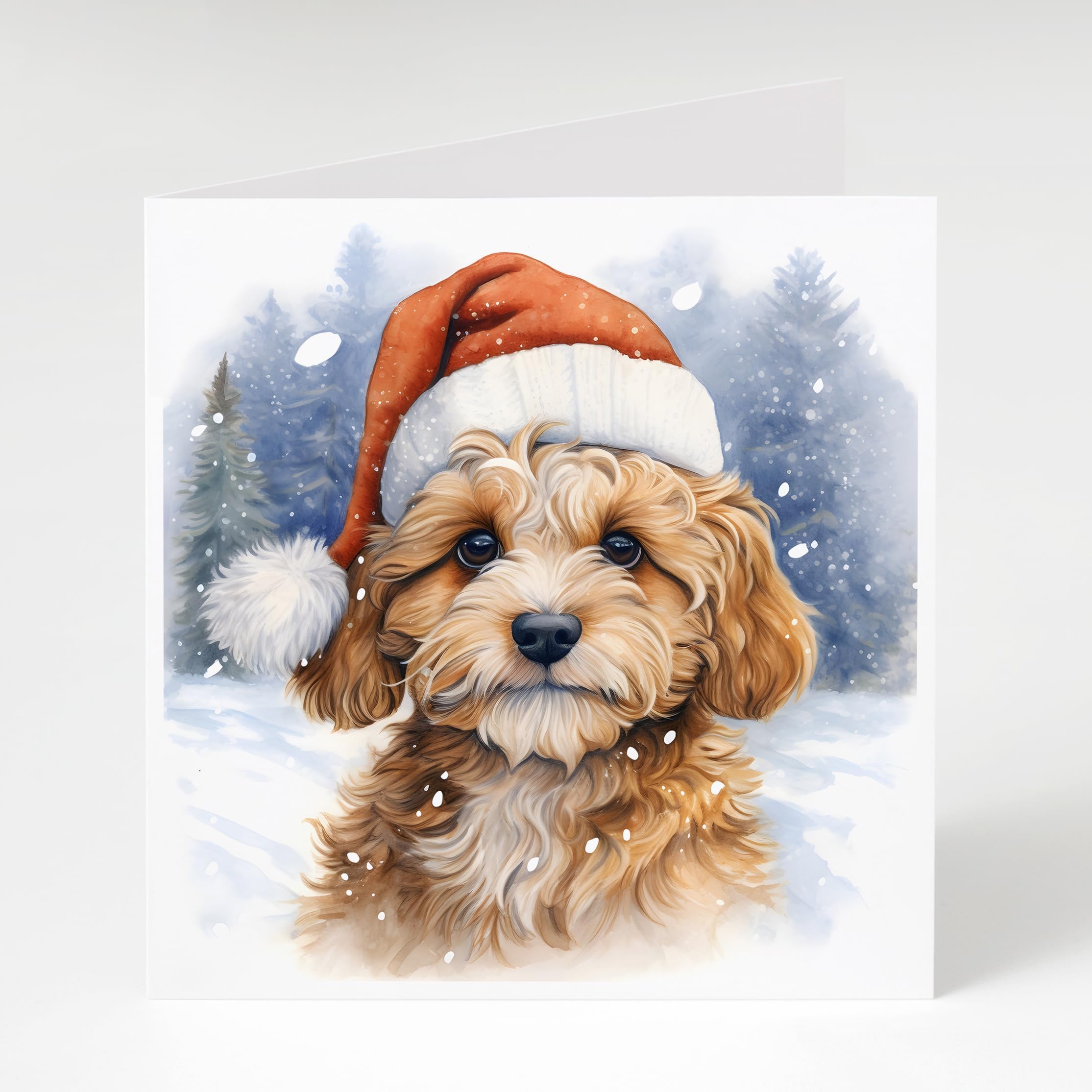 Cavapoo in Snow Christmas Cards Pack of 5 : Amazon.co.uk: Stationery ...