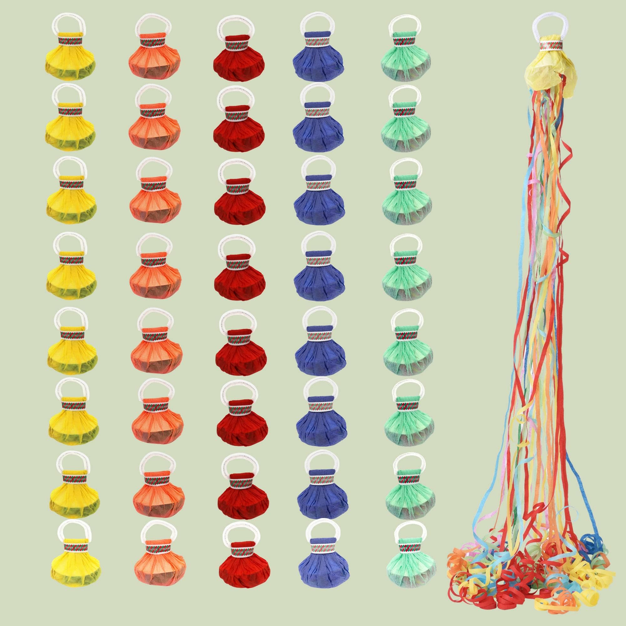 Amazon.com: HAPYFMSHI 40 Pack Streamer Poppers | No Mess Confetti ...