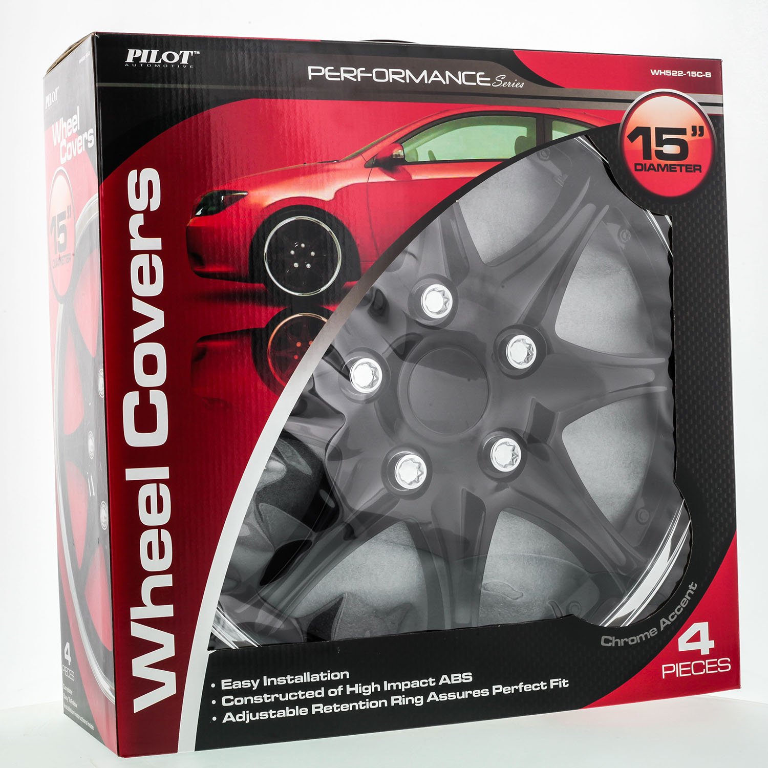 Snapklik.com : Pilot Automotive WH522-15C-B-AM 15 Inch Black & Chrome ...