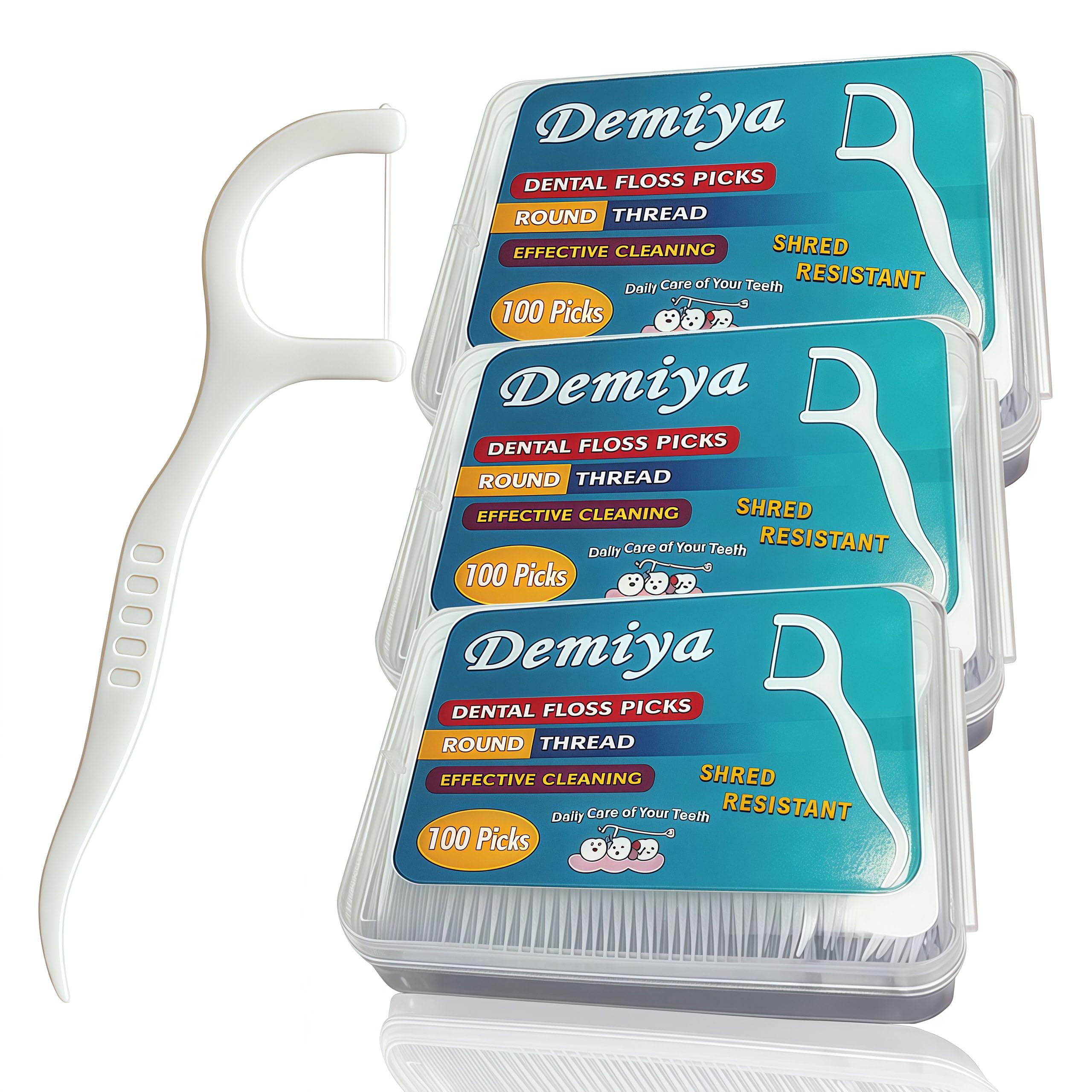 Amazon.com : Demiya Travel Floss Picks Dental Floss Picks 300 Count ...
