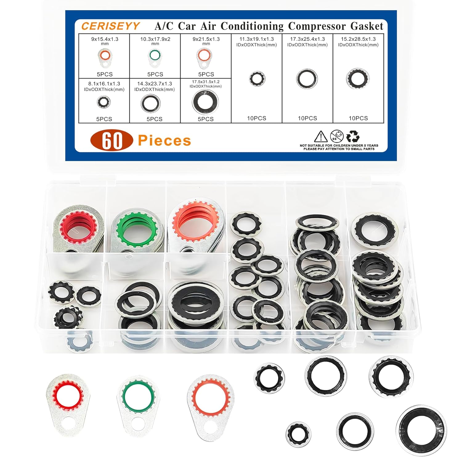 Amazon.com: AC O Ring Kit AC Seal Kit Car Air Conditioning Compressor ...