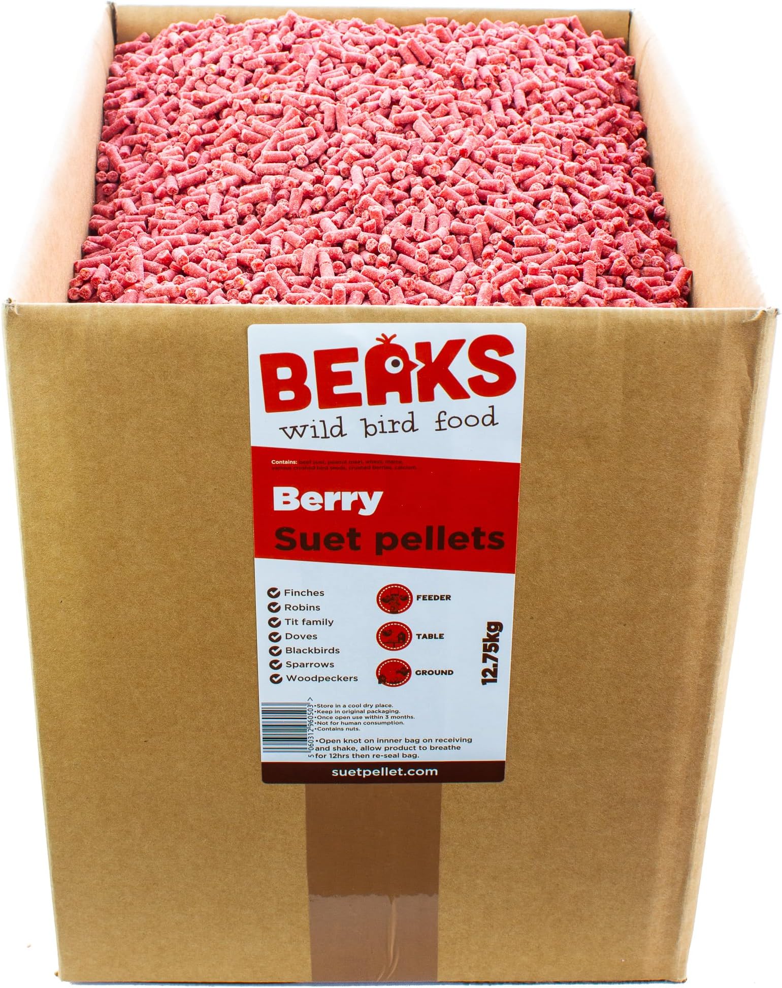 BEAKS wild bird food WILD BERRY suet feed pellets for wild birds 12 ...