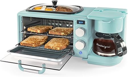 Amazon.com: Nostalgia 3-in-1 Retro Breakfast Station - Includes 5 Cup ...