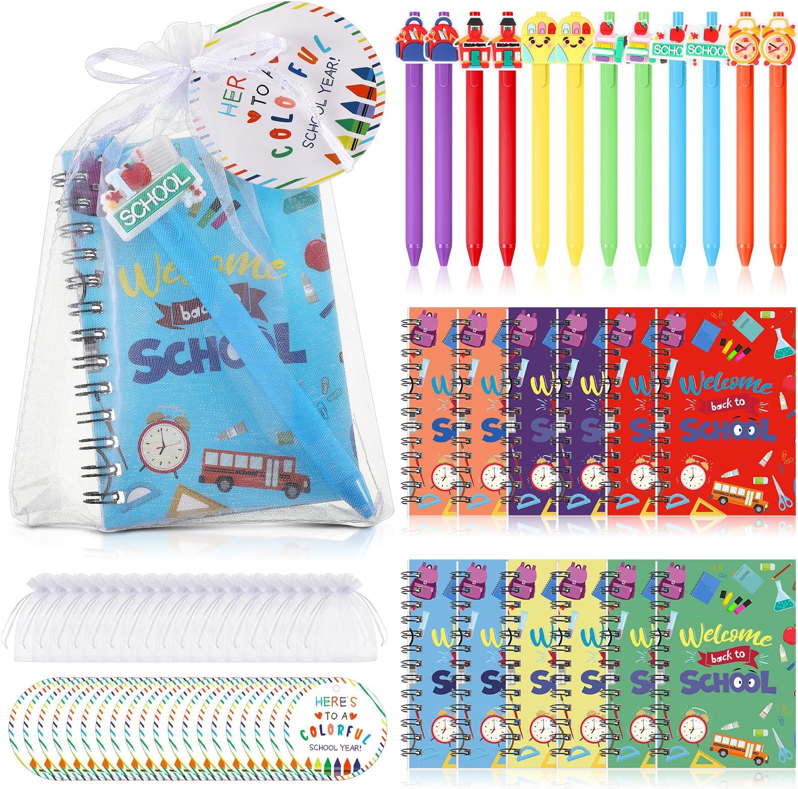Amazon.com : Motipuns 24 Set Back to School Stationery Set for Students ...