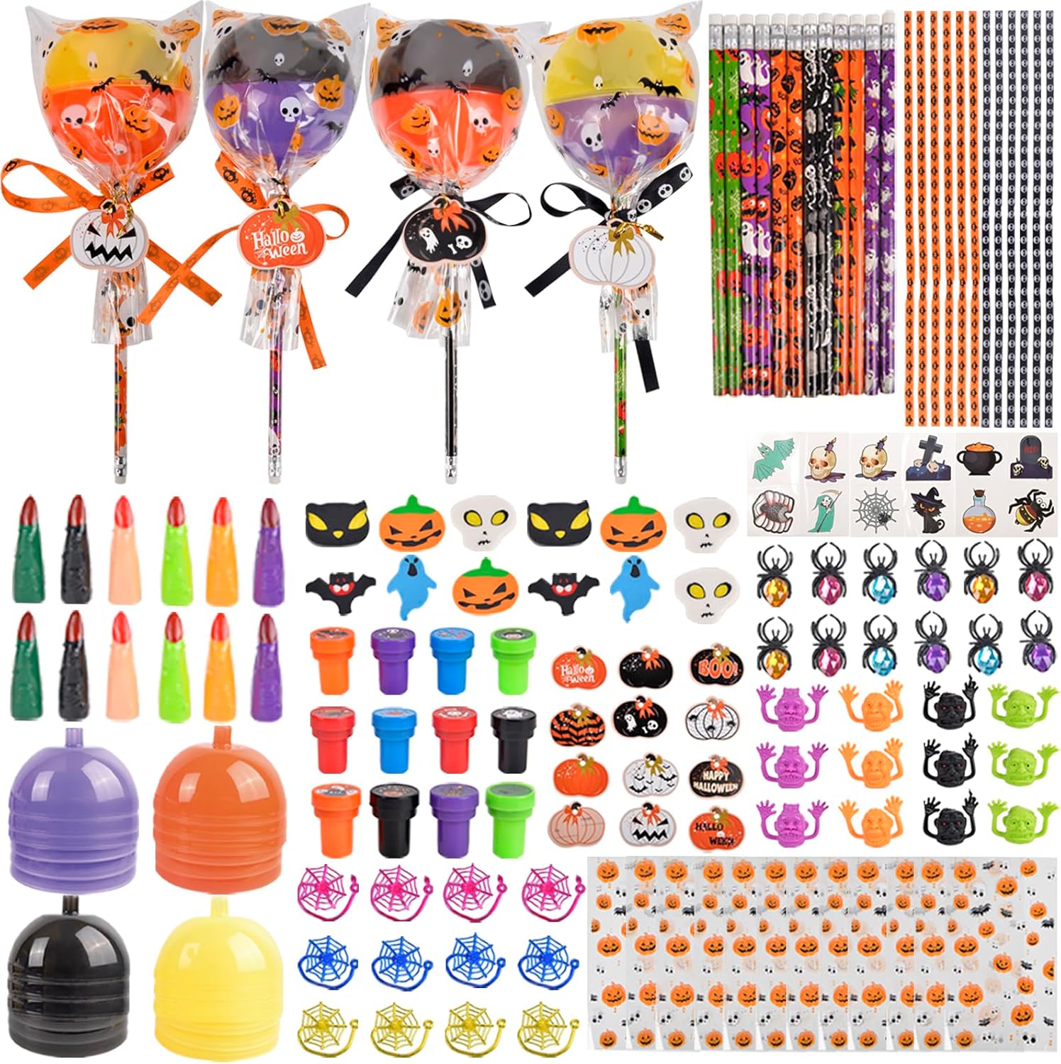 Amazon.com: Nerien 108 PCS Halloween Party Favors Toys for Kids - Giant ...