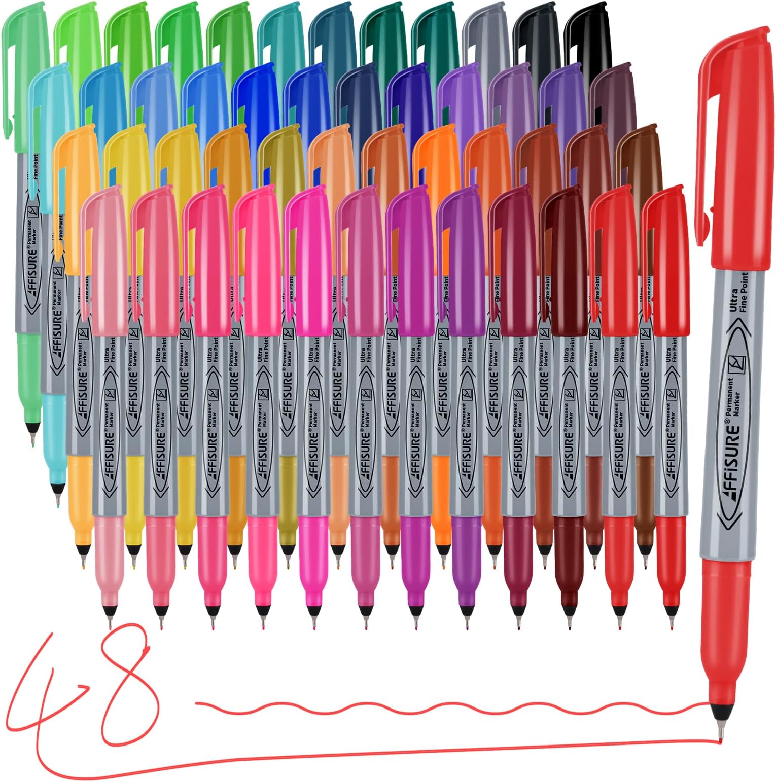 Amazon.com : Affisure Permanent Markers, Ultra Fine Point Markers Set ...
