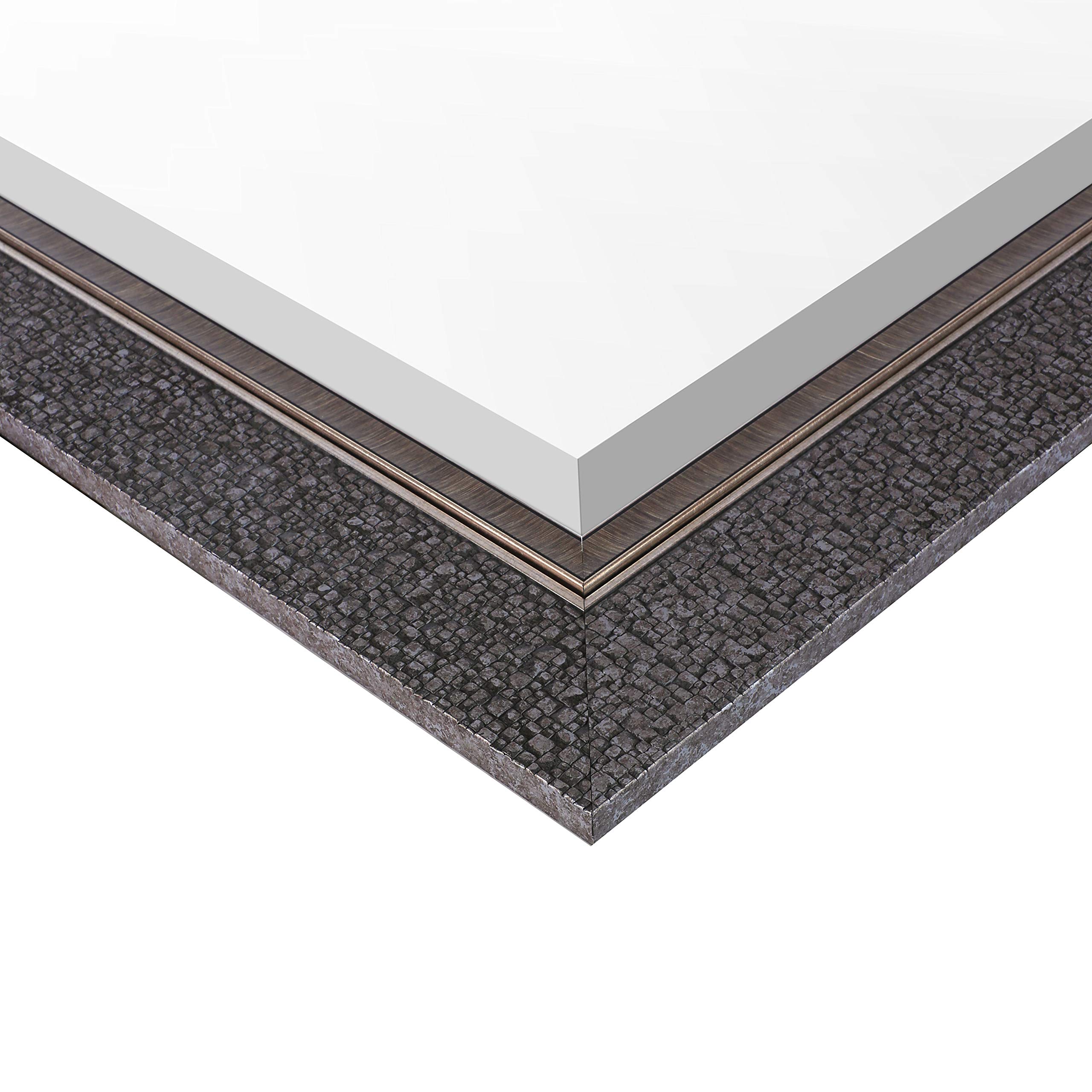 Snapklik.com : 36 X 40 Inch Rectangle Wall Mirror, Metal Frame ...