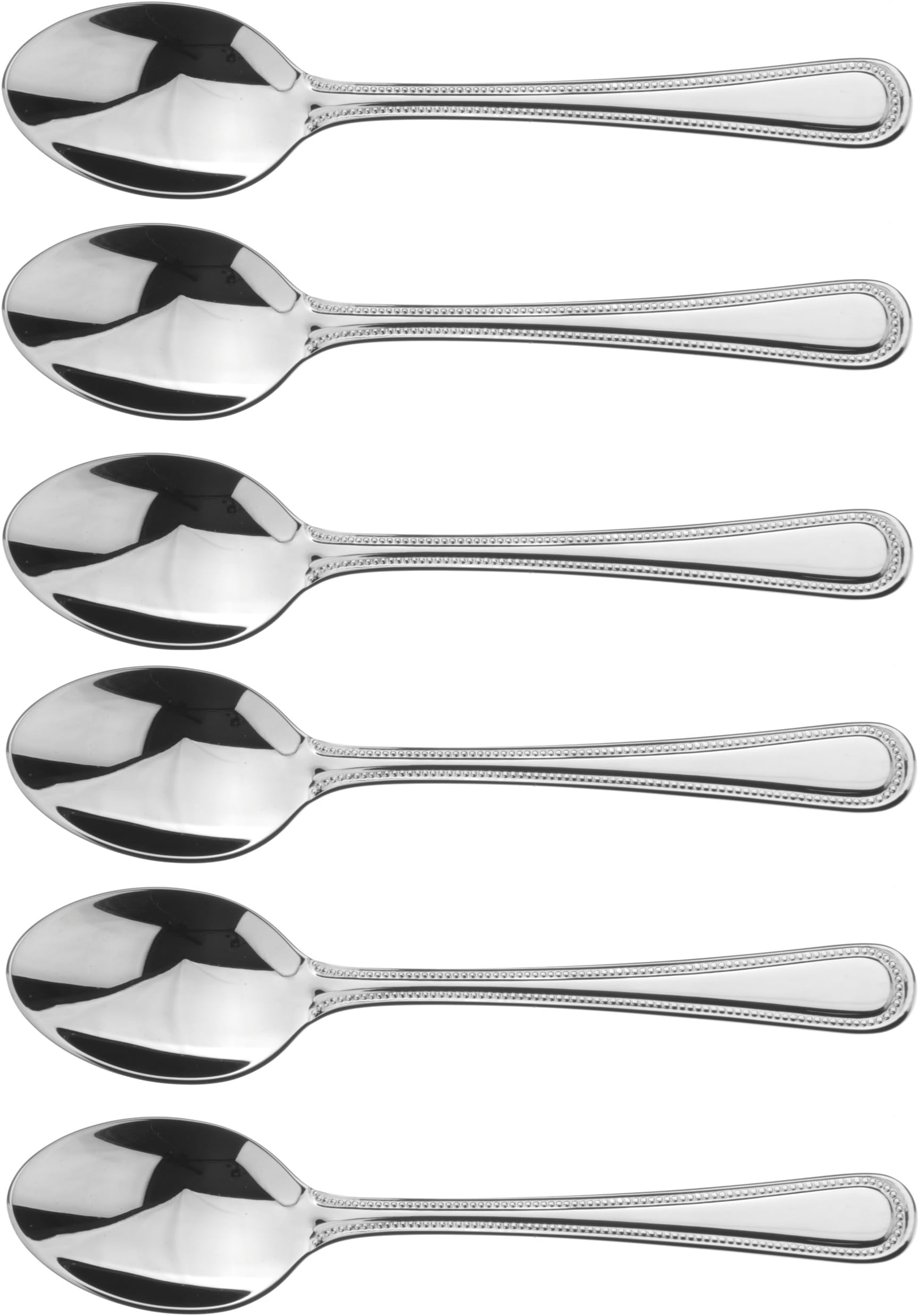Arthur Price Classic Bead Teaspoons, Box of 6, Silver : Amazon.co.uk ...
