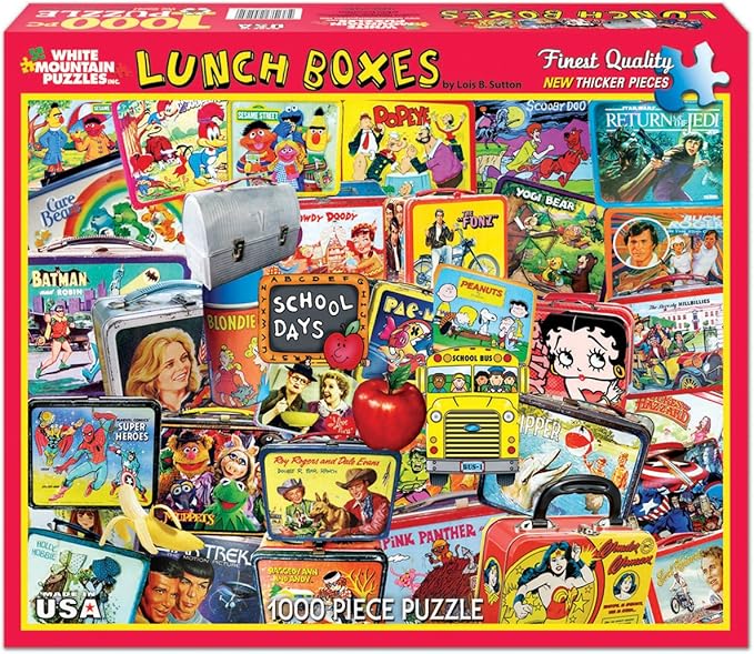 Amazon.com: White Mountain Puzzles - Classic Lunch Boxes - 1,000 Piece ...