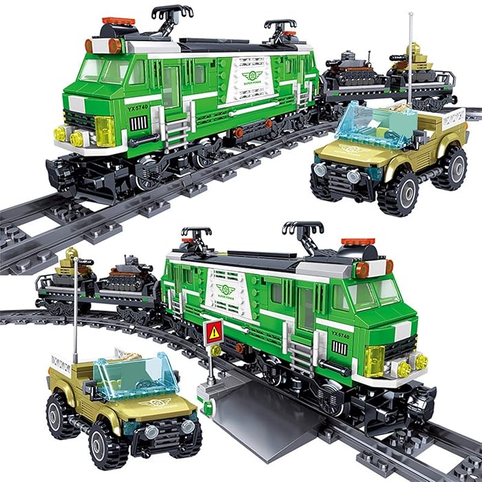 Buy FANHUA City Electric Train Building Block Technic The Carrying ...