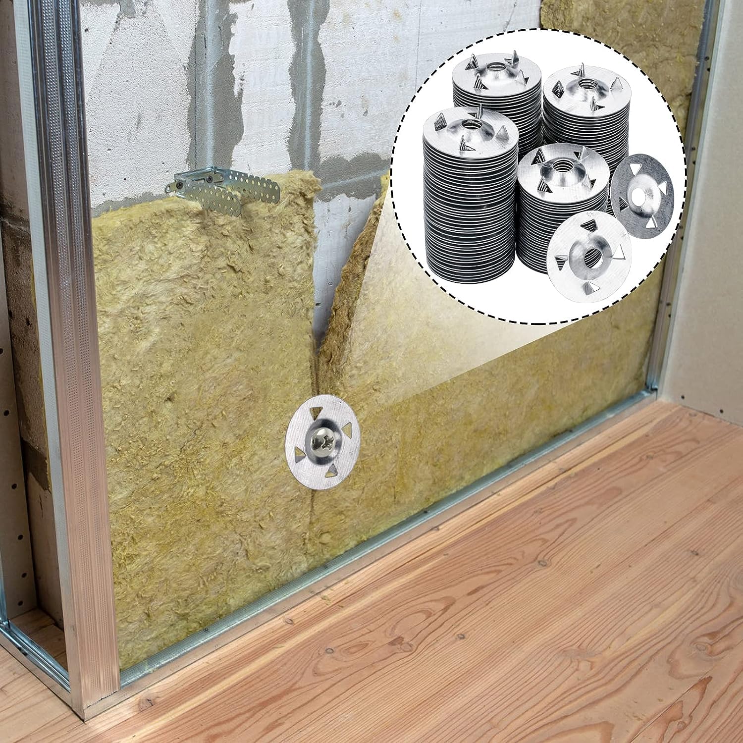 Snapklik.com : 300 Pcs Foam Board Fasteners Washers For Installation Of ...