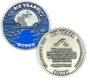 6 Years Sober Token | Six Years Sober Chip | Non-AA Gift, Non-Religious ...