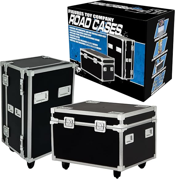 Amazon.com: Set of 2 Road Cases for Wrestling Action Figures : Toys & Games