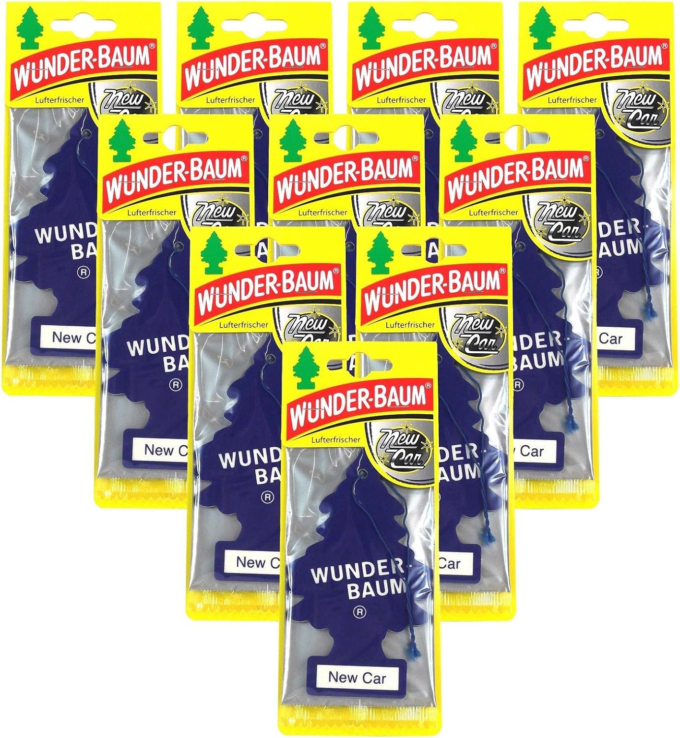 Wunderbaum 10x New Car Orginal Lufterfrischer Duftbaum Fahrzeugduft 1 ...