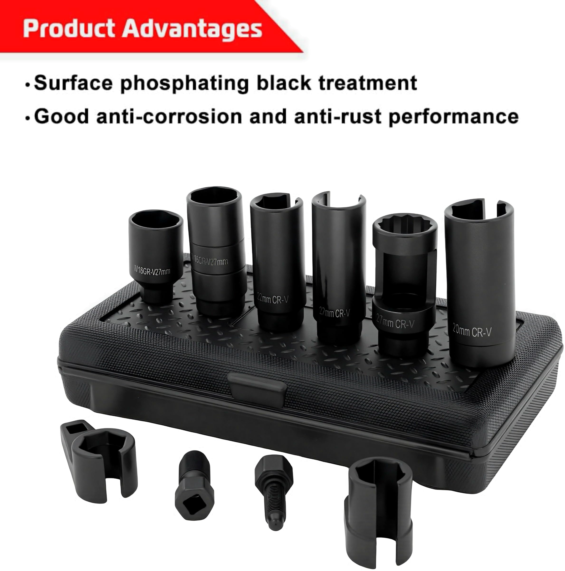 O2 Sensor Socket Set ARES 70318 - 10-Piece Oxygen Sensor Socket Set ...