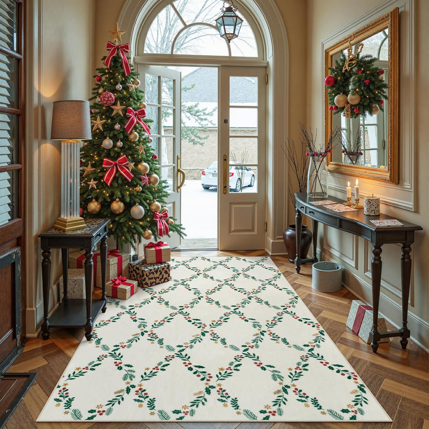 Amazon.com: Seavish Christmas Rugs for Living Room, 3x5 Low Pile Soft ...