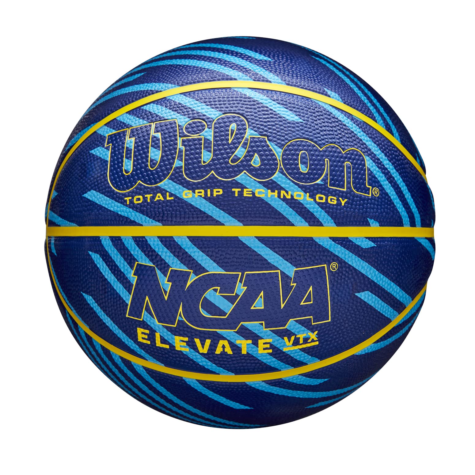 WILSON NCAA Elevate VTX Basketball - Size 7-29.5", Blue/Yellow