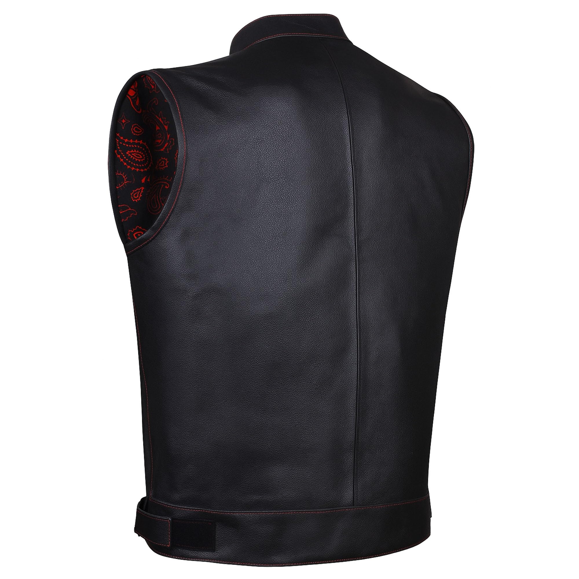 Snapklik.com : SOA Motorcycle Vest For Men, Premium Buffalo Leather ...