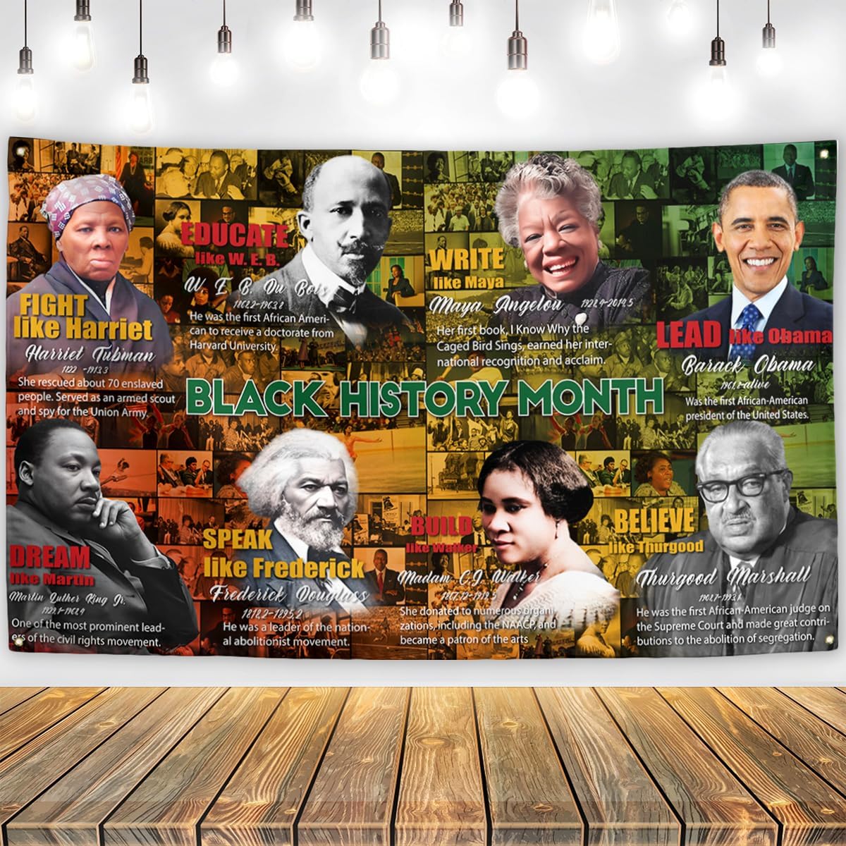 Amazon.com: Black History Month Backdrop African American History Month ...