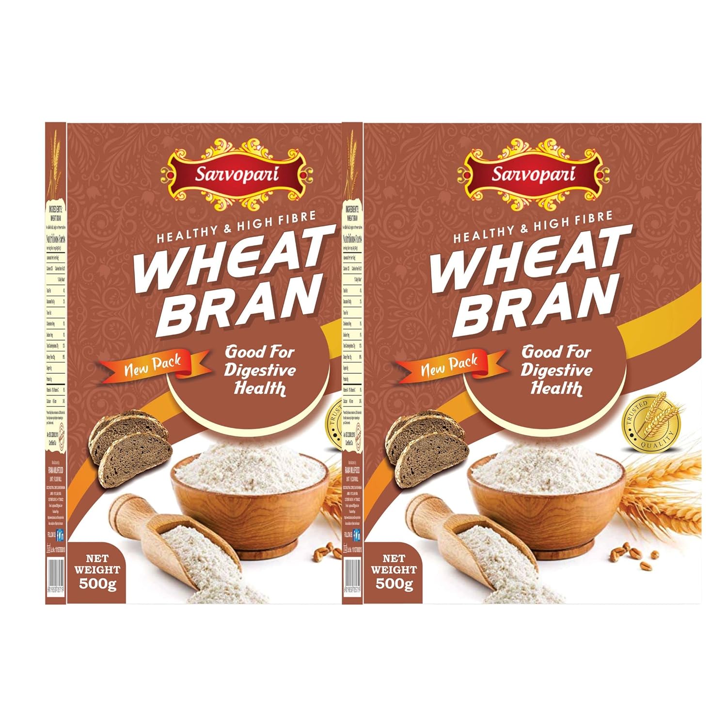 Sarvopari Wheat Bran 1.500g | High in Fibre & Protein | Helps Reduce ...