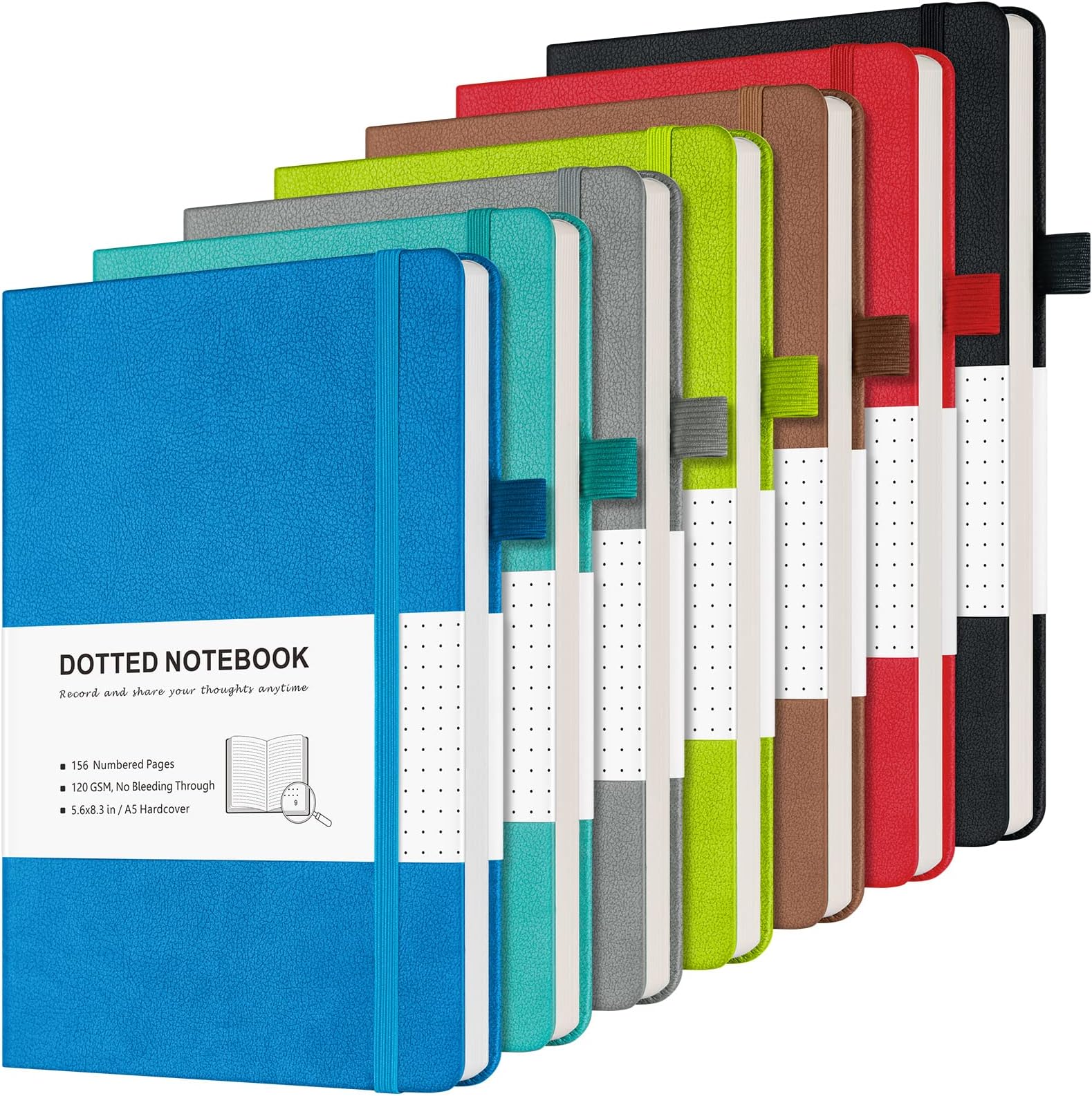 Amazon.com : Moinchore 12 Pcs Dotted Bullet Grid Journal Notebook A5 ...