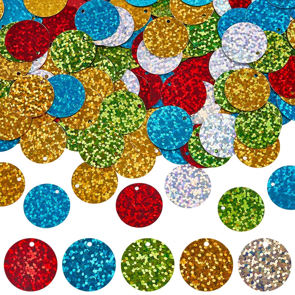 Amazon.com: SUNNYCLUE 600Pcs 5 Colors Round Sequins Flat Sequin ...