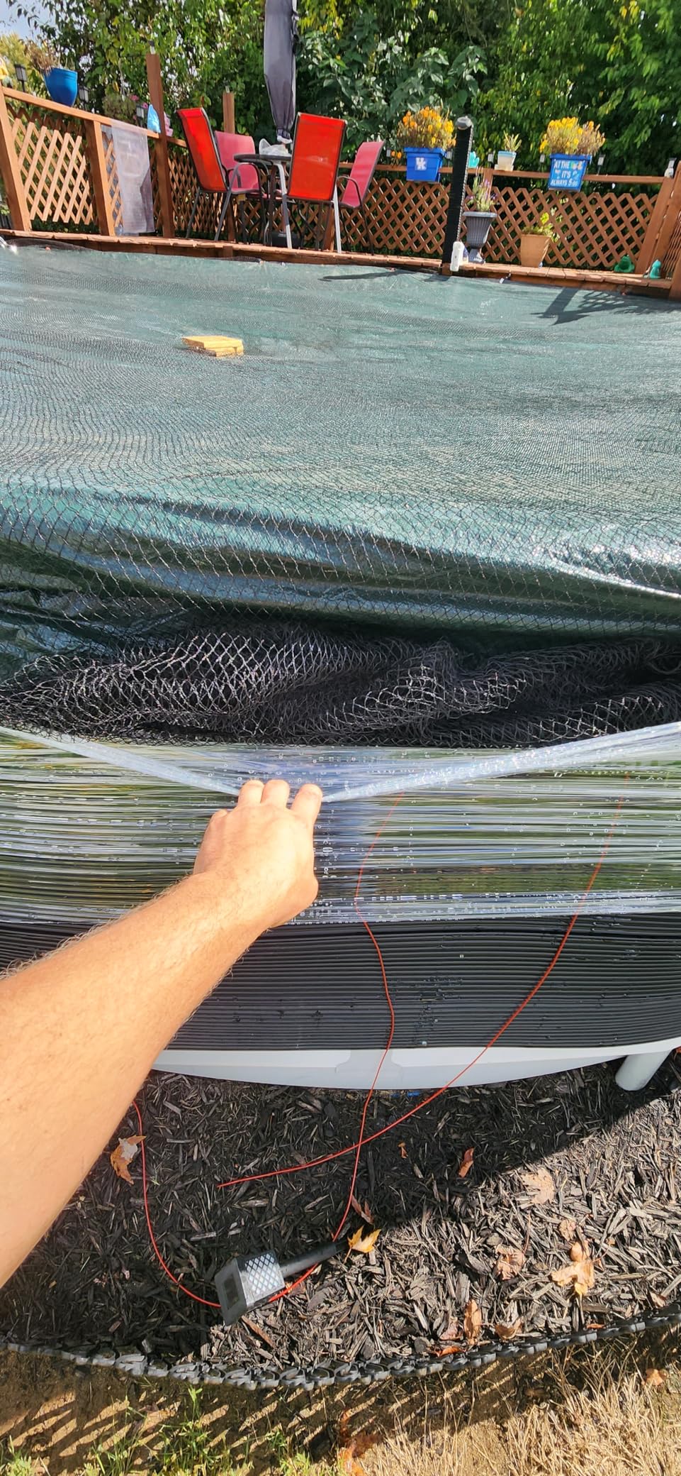 Amazon.com : Adnee 21 Feet Round Pool Leaf Net Cover - Pool Safety Net ...