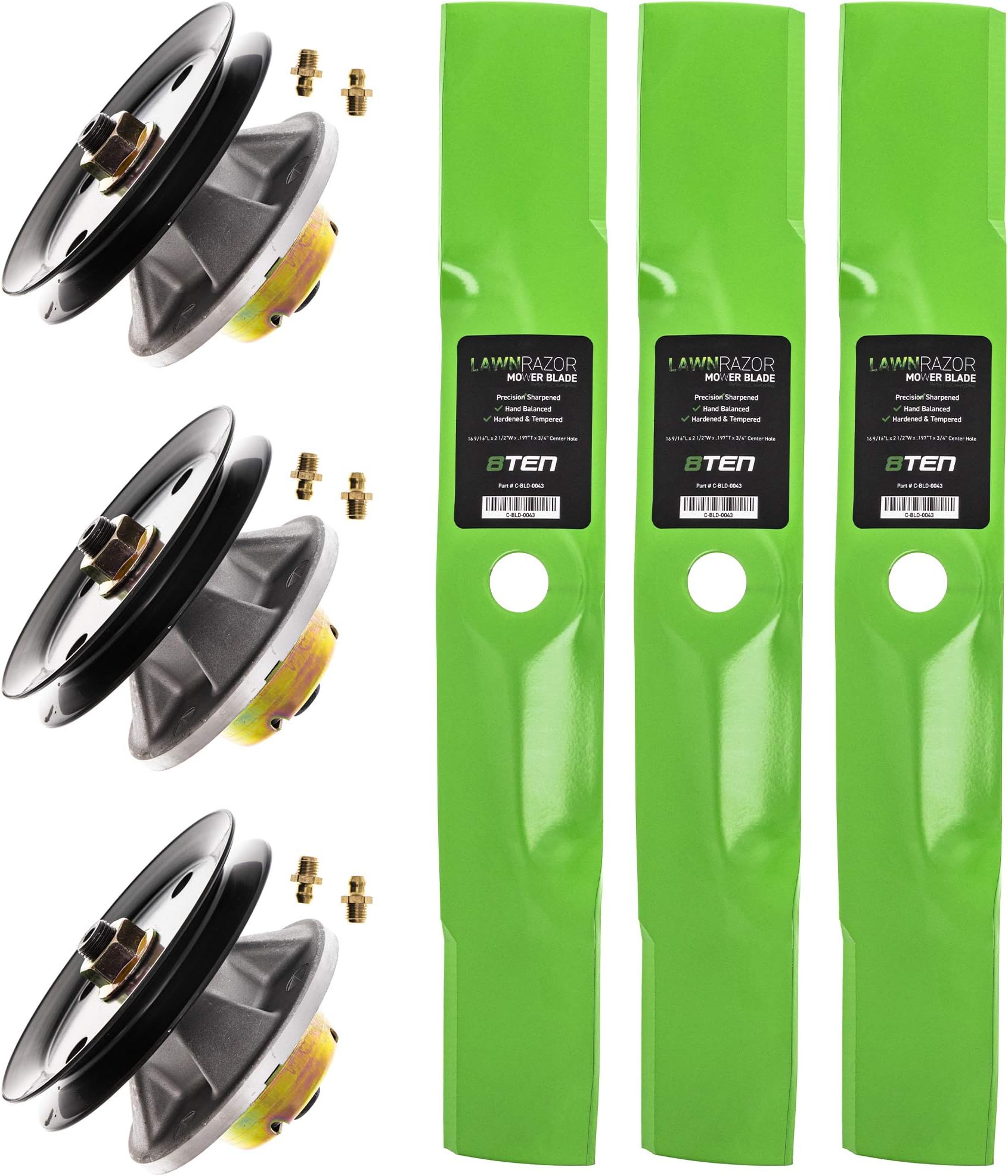 Amazon.com : 8TEN LawnRAZOR Blade for John Deere LA130 Z255 X165 E170 ...