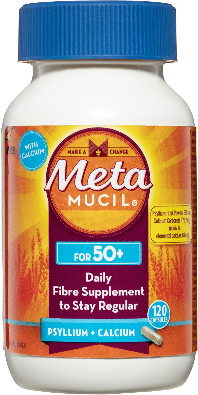 Metamucil Daily Fibre Supplement Capsules for 50+ 120 PackMetamucil ...