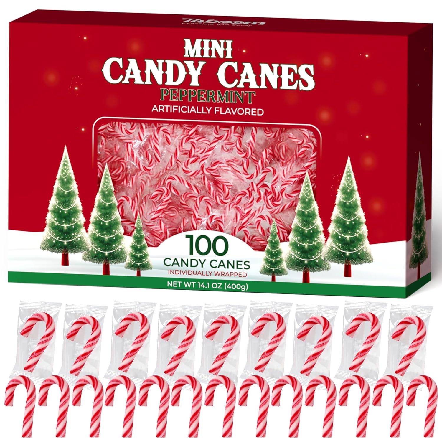 Amazon.com: Mini Candy Cane Individually Wrapped 100 Pack - Small ...