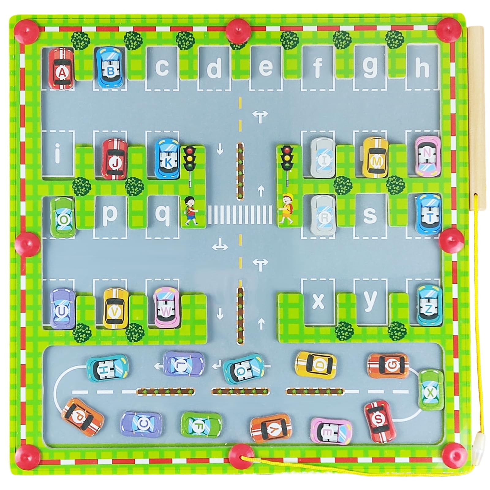 Snapklik.com : Magnetic Alphabet Maze Letter Puzzle, Wooden Magnetic ...