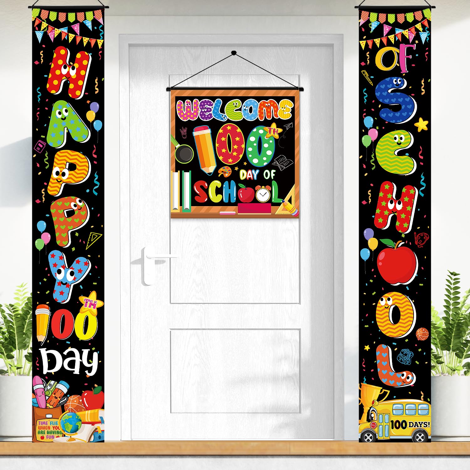 Snapklik.com : 100th Day Of School Banner, Outdoor 100 Days Of School ...