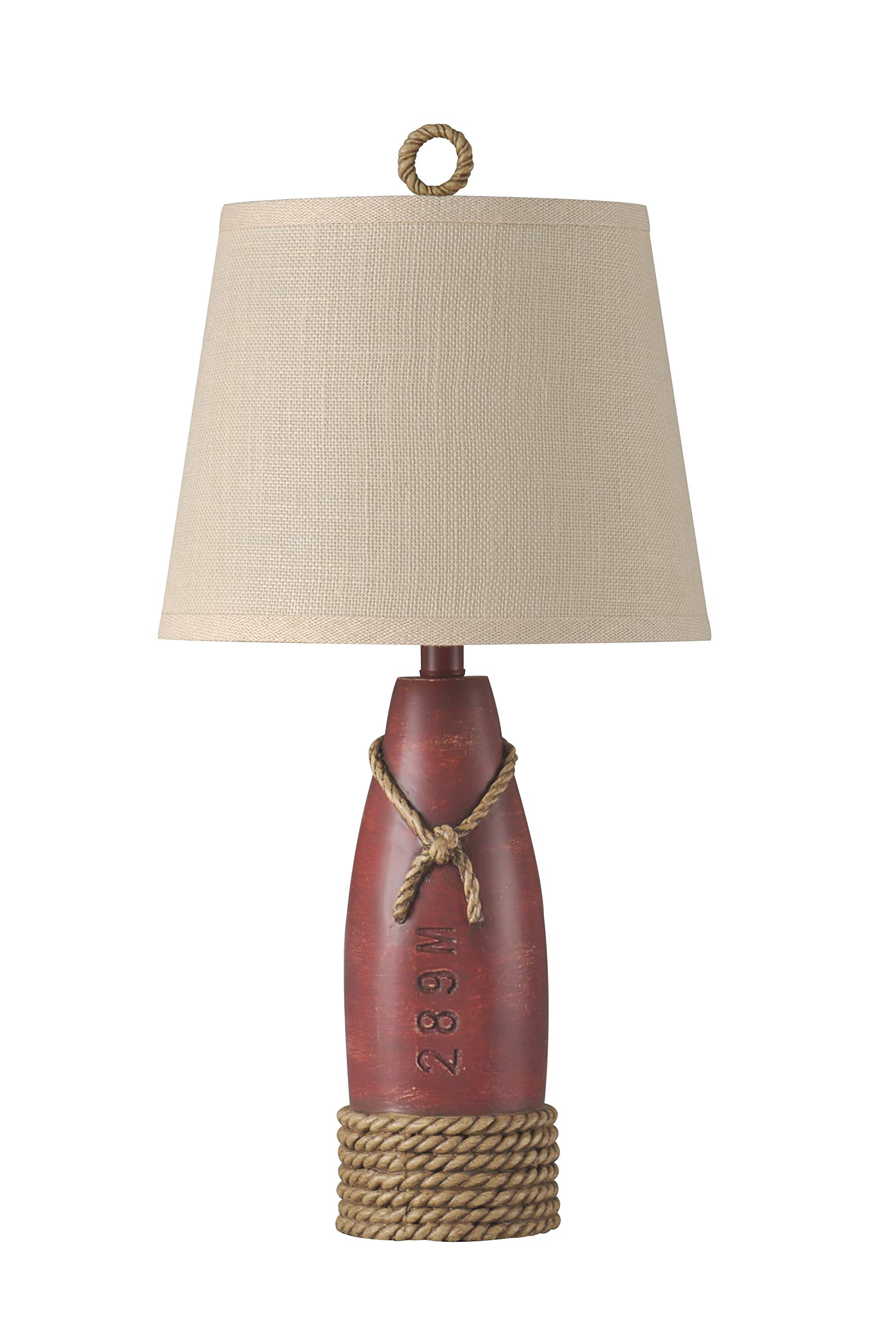 Collective Design L22489ADSAM, Nantucket Red Finish, Cream Hardback ...