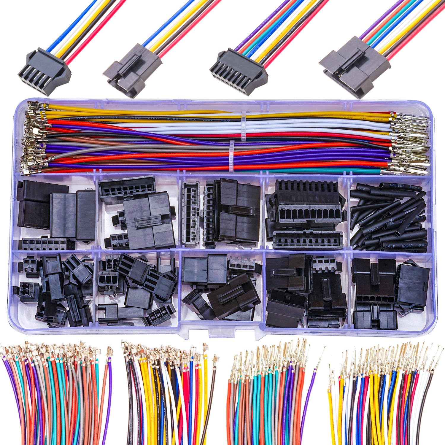 Amazon.com: Kidisoii JST Connector Kit 2.5mm Pitch JST-SM 2.54 Male Female Connector with ...