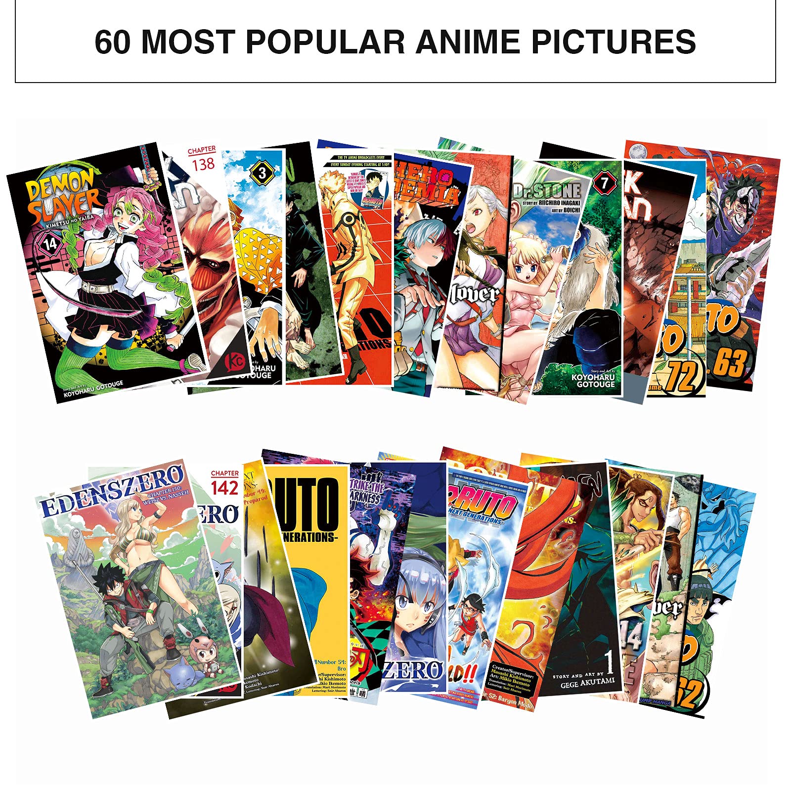 Buy Anime Aesthetic Wall Collage Kit 60 PC Small Anime Posters 4.2x6.2 ...