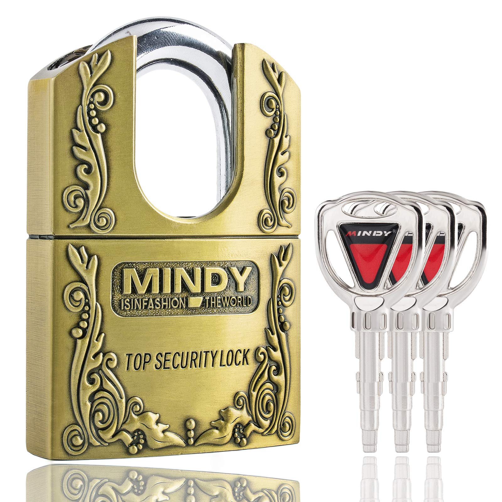 3 Keys 40mm Heavy Duty Warehouse Shrouded Hardened Keyed Padlock Top ...