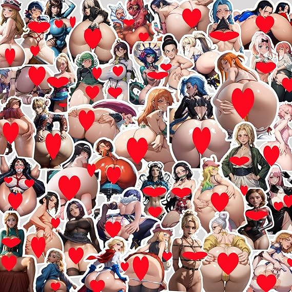 Amazon 48pcs Sexy Anime Stickers Having Sex Hentaii Stickers