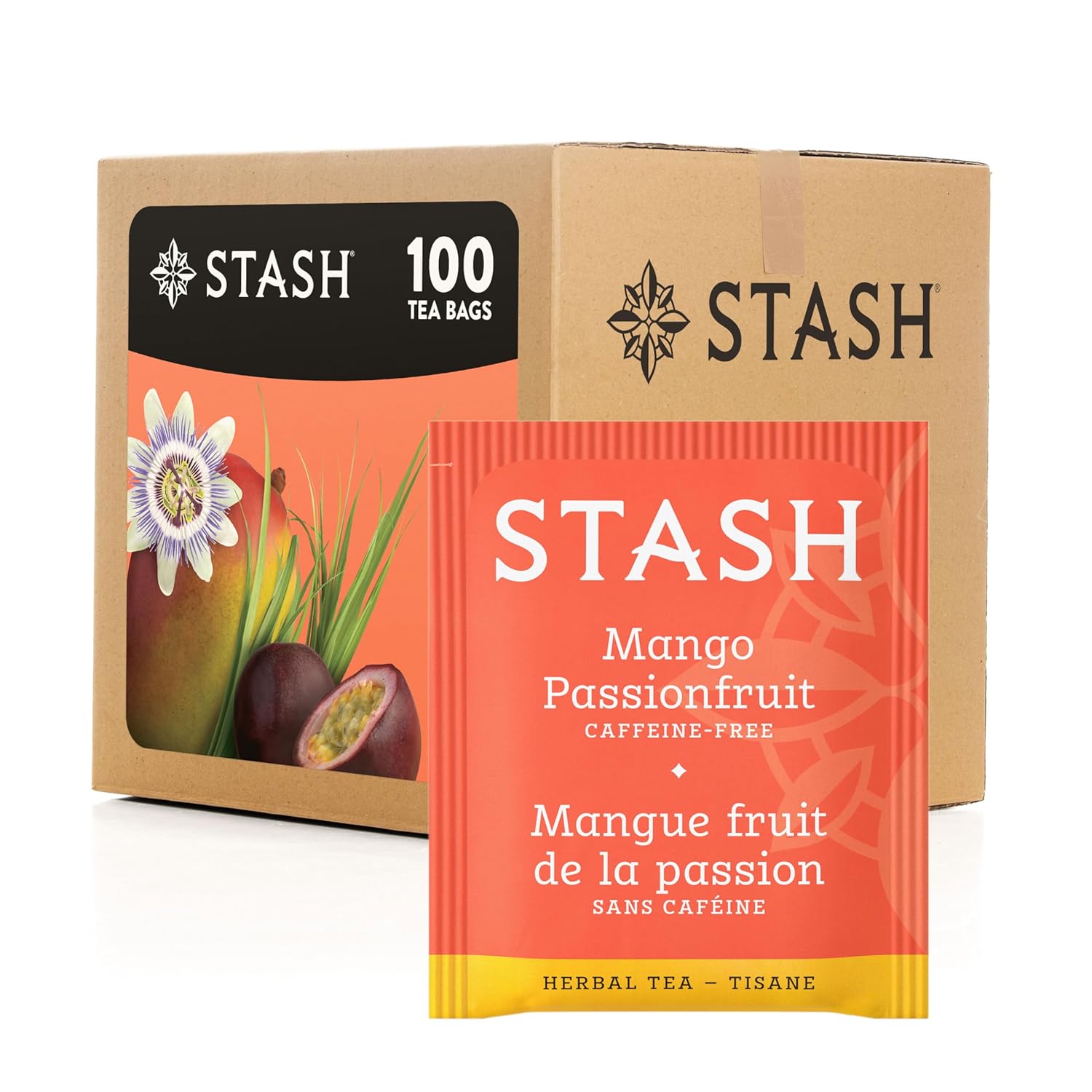 Amazon.com : Stash Tea Mango Passionfruit Herbal Tea, Box of 100 Tea ...