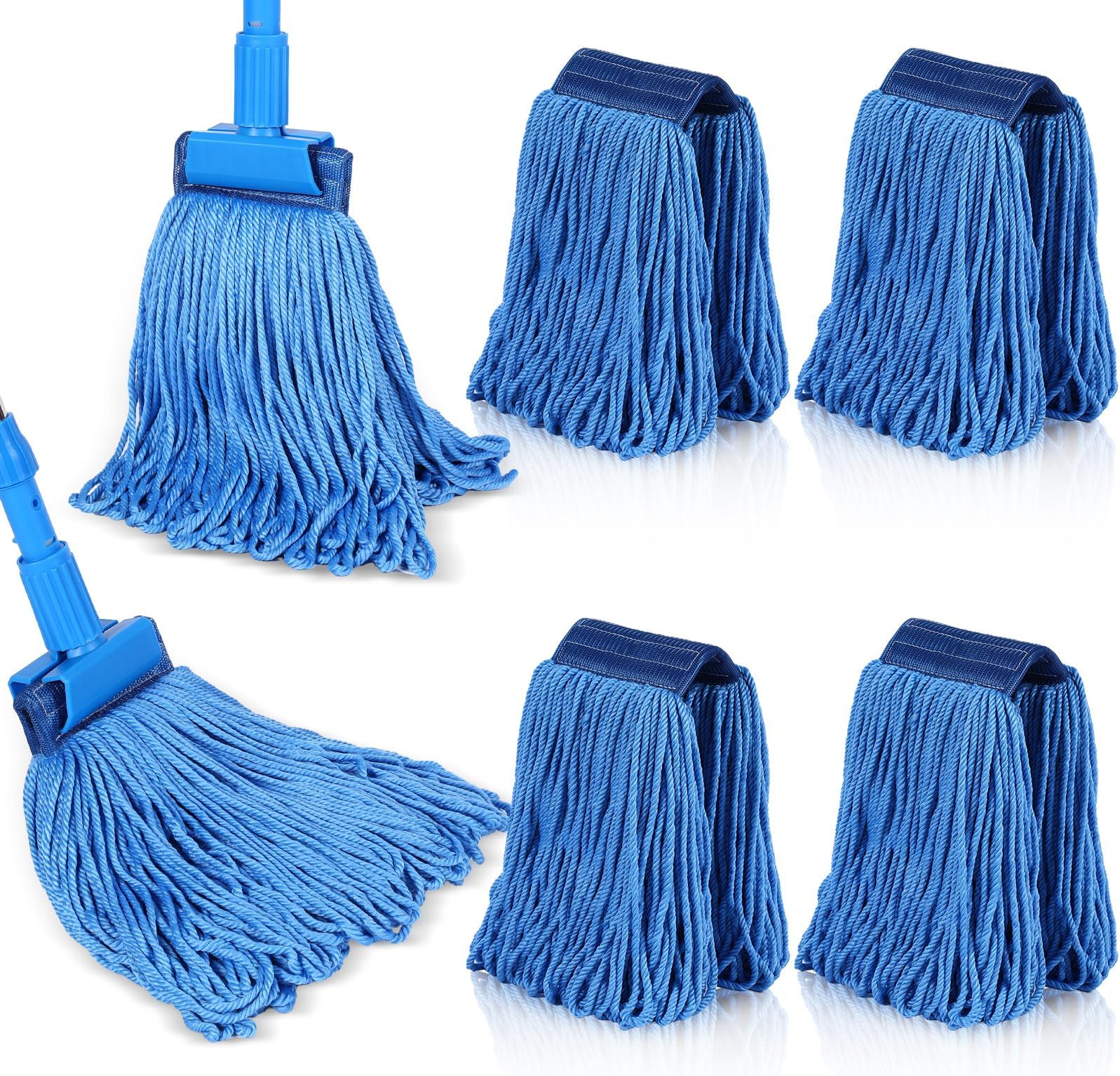 Amazon.com: 20oz General Cleaning Mop Head Replacement - 4 Pack - Heavy ...