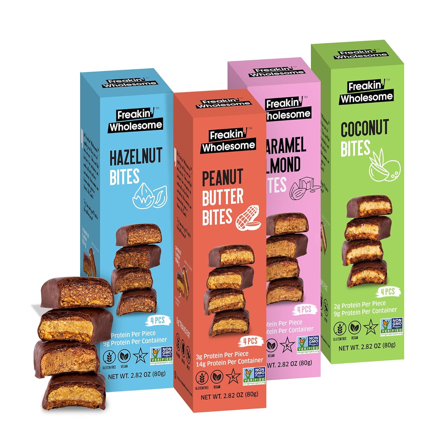 Amazon.com : Freakin' Wholesome Dark Chocolate Covered Bites | Nuts ...