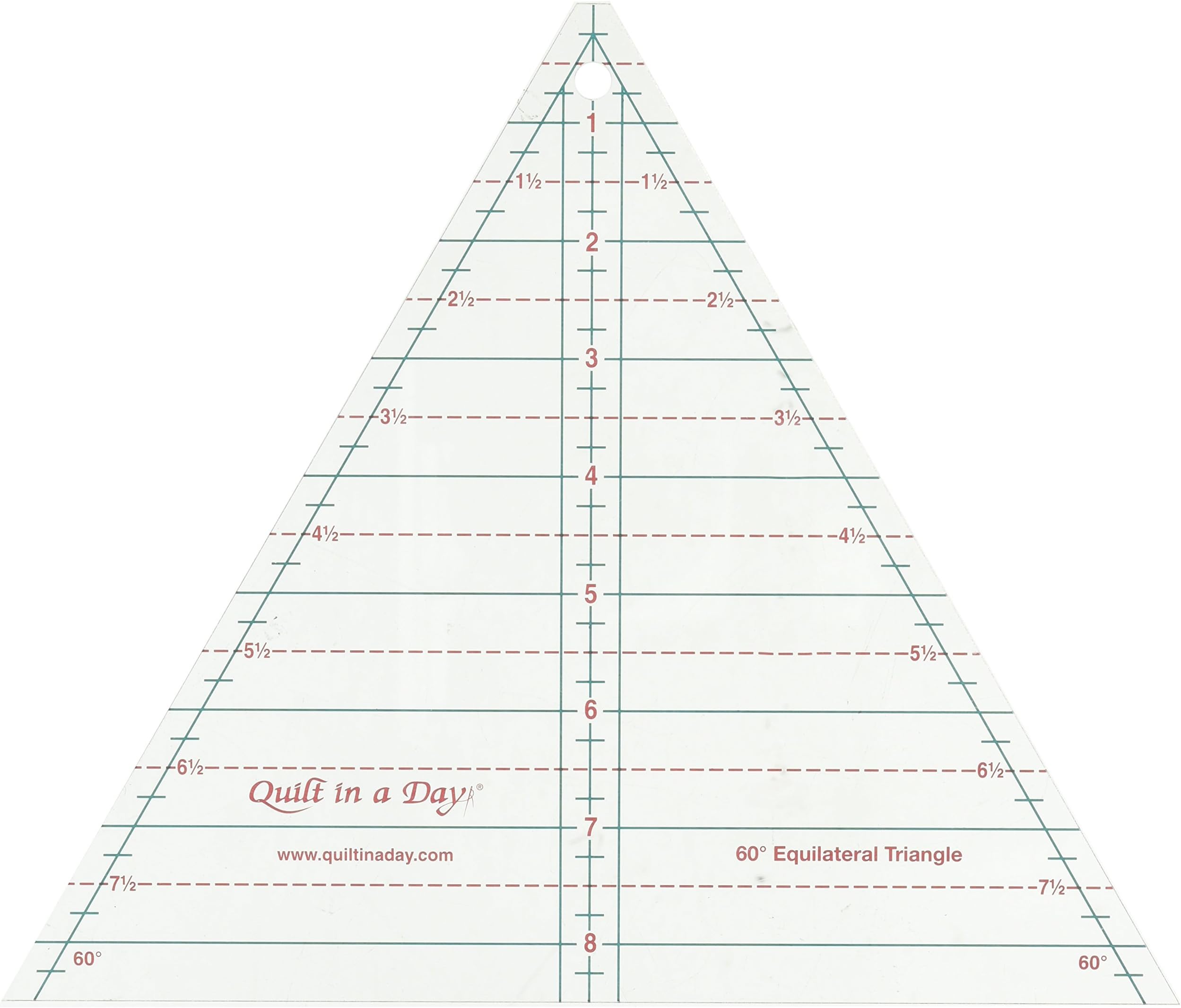 Quilt In A Day 2046 2046 60 Degree Equilateral Triangle Ruler, 8.5 ...